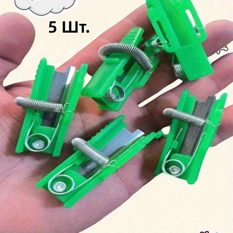 Набор для сбора урожая 5 шт, зеленый: нож-большой палец, садовый резак, инструмент для сбора пальцами, ручные секаторы, многофункциональные маленькие тапочки, для обрезки овощей, эргономичная рукоятка