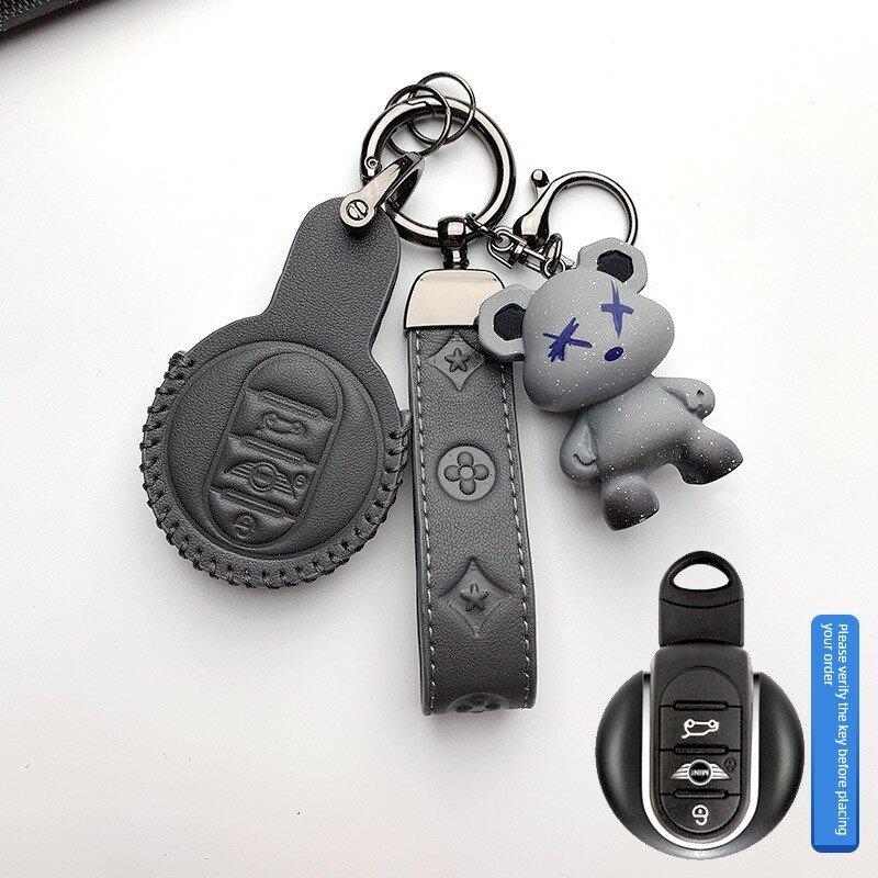 Ключевой брелок BMW Mini Countryman Cooper F54 F55 F56 F60 A-стиль для однокнопочного запуска с ремешком и
