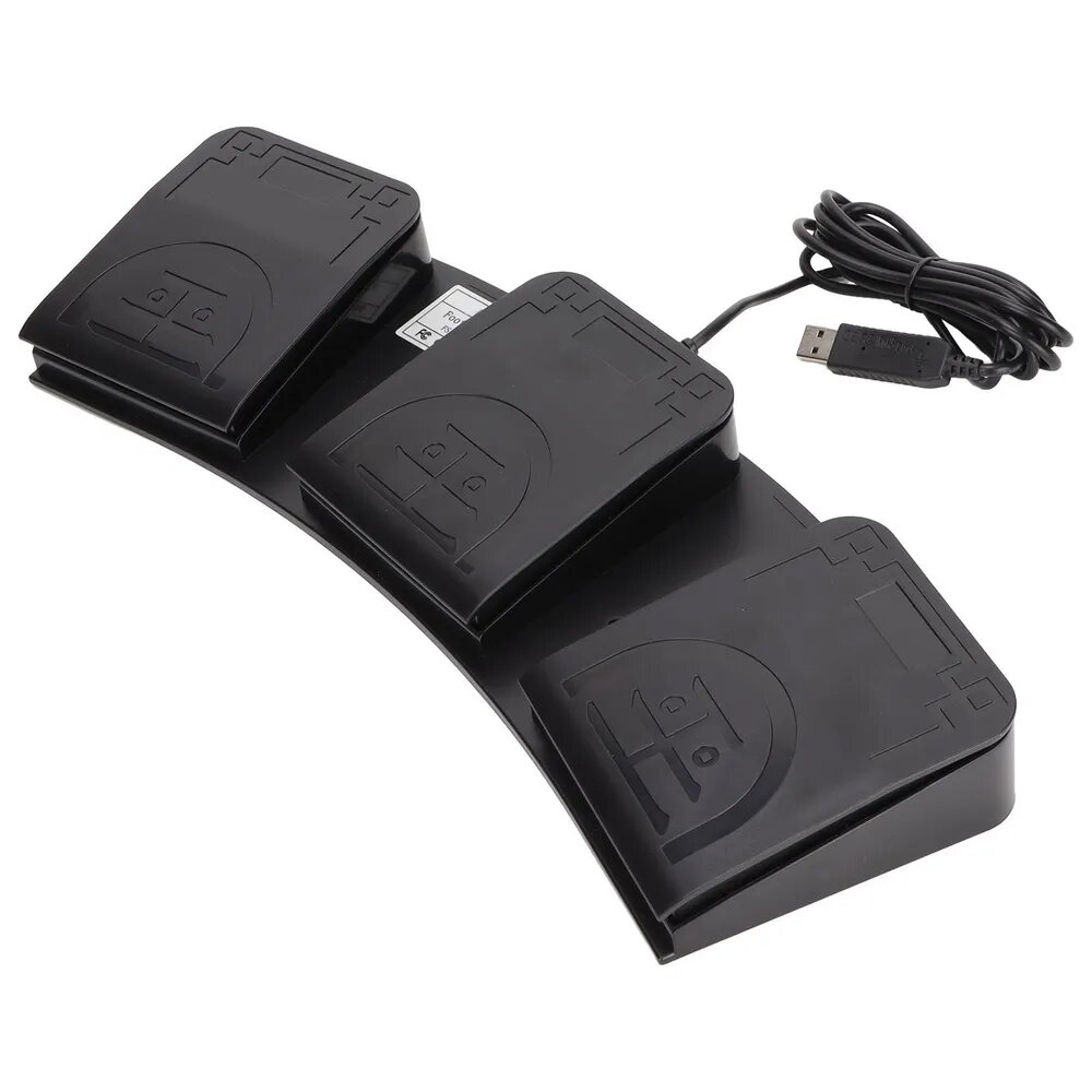 USB ножная педаль, 3 кнопки, многофункциональная, эргономичная, чувствительная, прочная, USB, ножная педаль, для игр, медиа, инструментов.