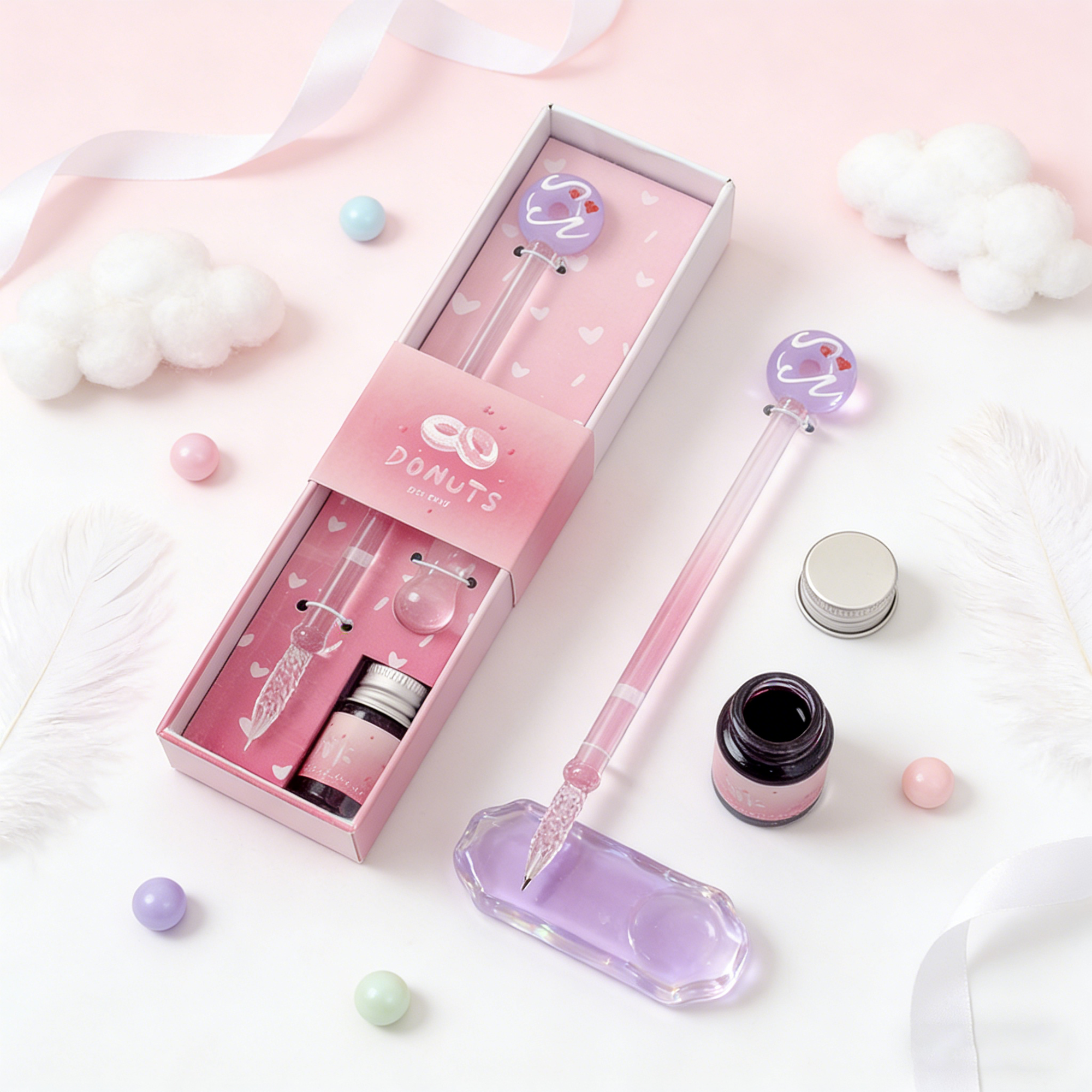 Cherry Blossom Rain 3-Комплект для Девочек 10+ - Фиолетовый Пончик Дизайн, Подарок на День Рождения