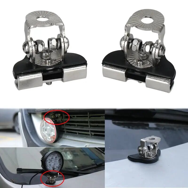 Крепление для фар LED, silver, на прищепке, 4x4