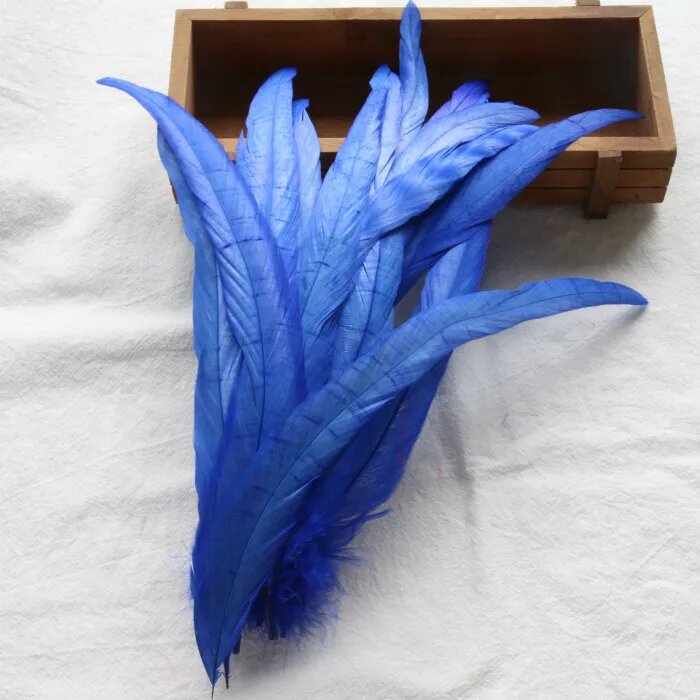 Синие перья петуха, 20 шт, 25-30 см, royal blue
