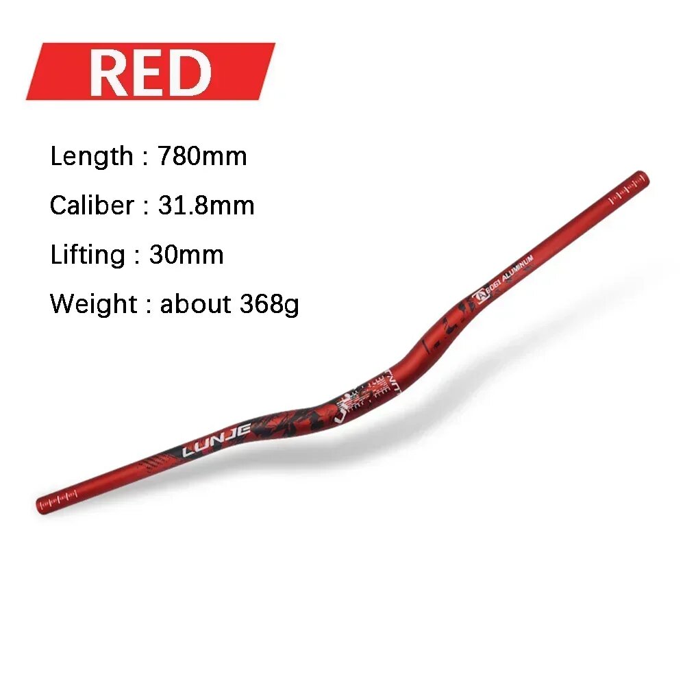 Алюминиевый руль Swallow 31,8 мм 720 мм для горных велосипедов Красный, Red-780mm