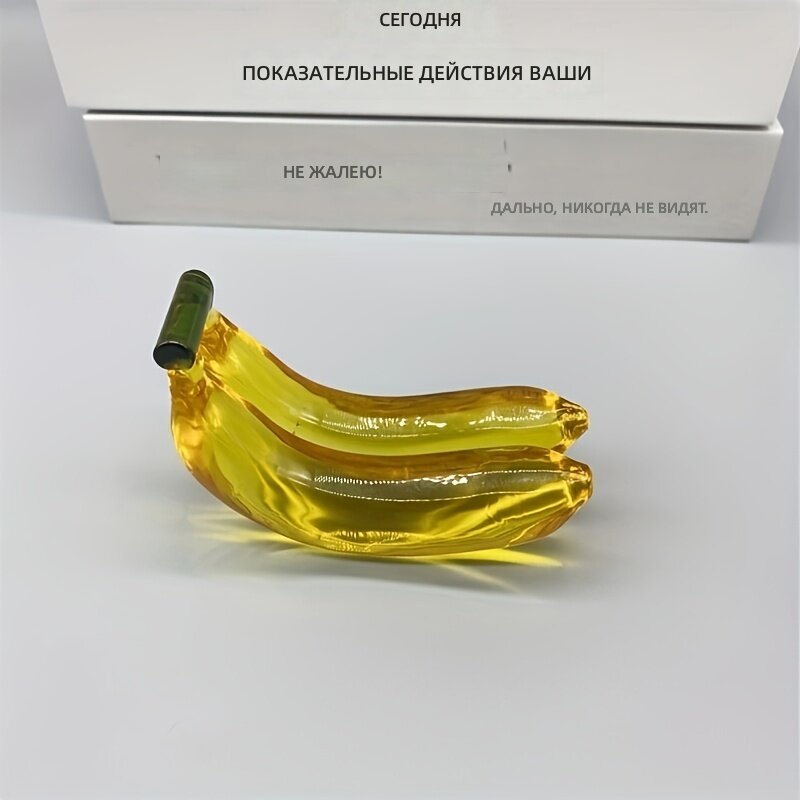 Декоративный кристаллический банан, 2 шт, искусственный кристалл, украшение для дома, гостиной, спальни, офиса, полки и стола