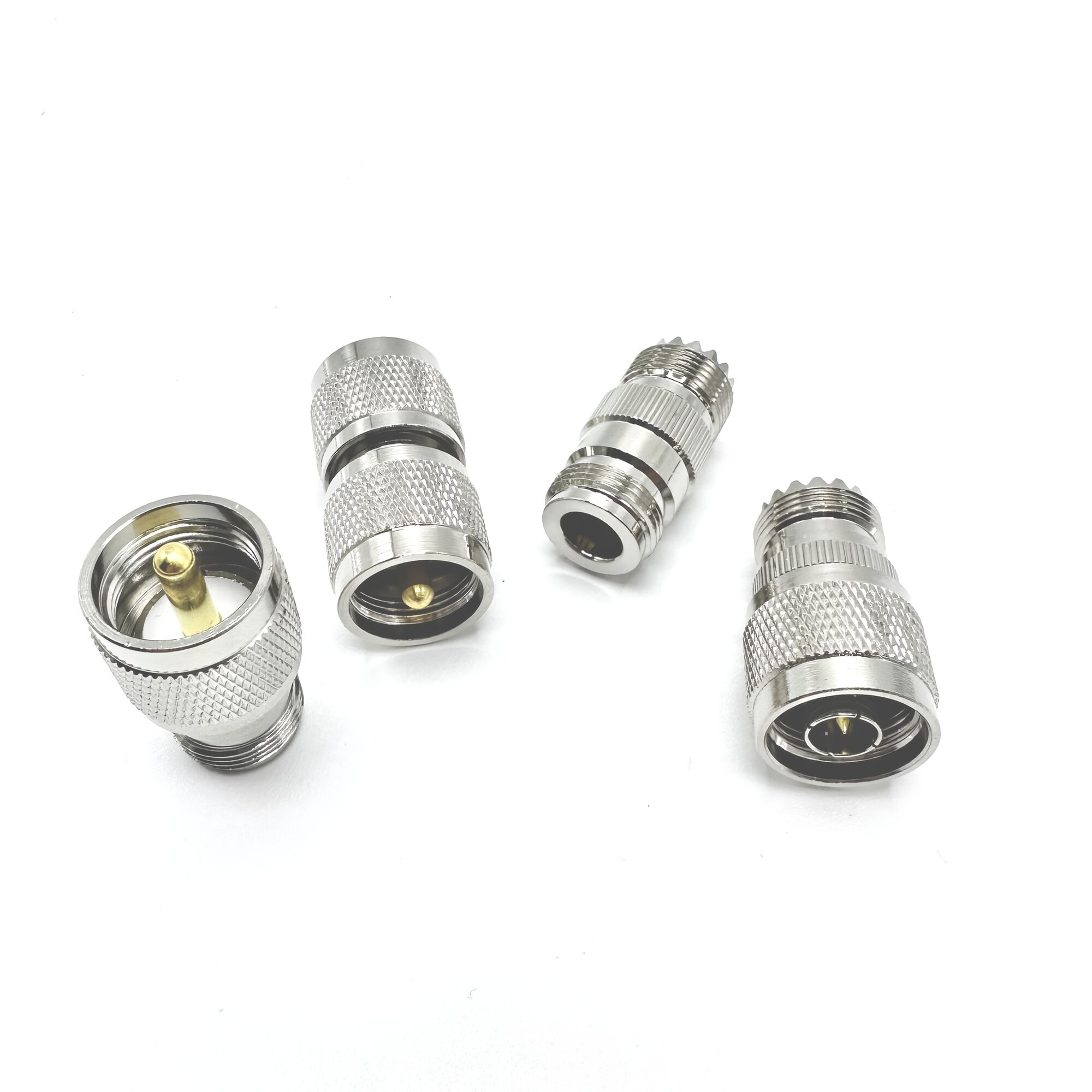 Переходник коаксиальный UHF - N, 4 шт, с позолоченными контактами, чистая медь, 50 Ом, для базовых станций, измерительных приборов и радиооборудования