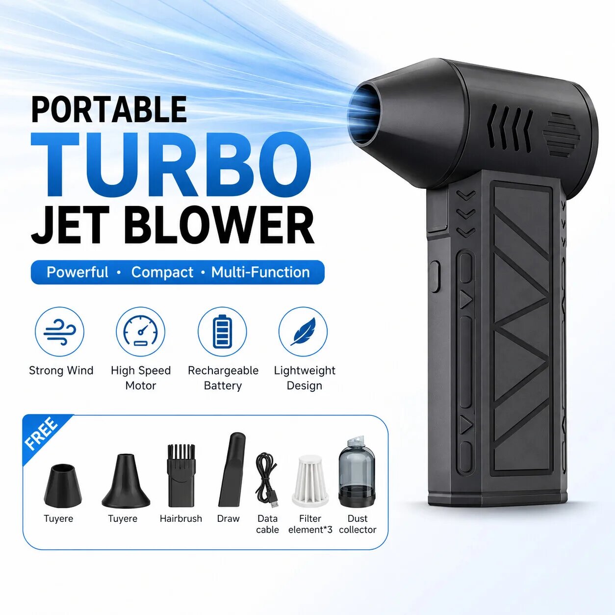 Turbo Jet Blower X6 воздуходувка With Vacuum Kit