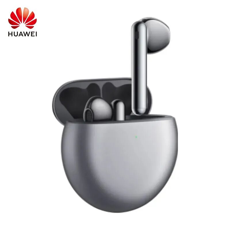 Наушники беспроводные HUAWEI FreeBuds 4E с микрофоном, активным шумоподавлением, серебристый