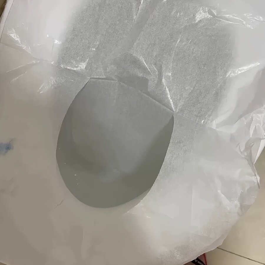 Одноразовые накладки на унитаз из натуральной древесной целлюлозы, водорастворимые, брызгозащитные, 10 шт.