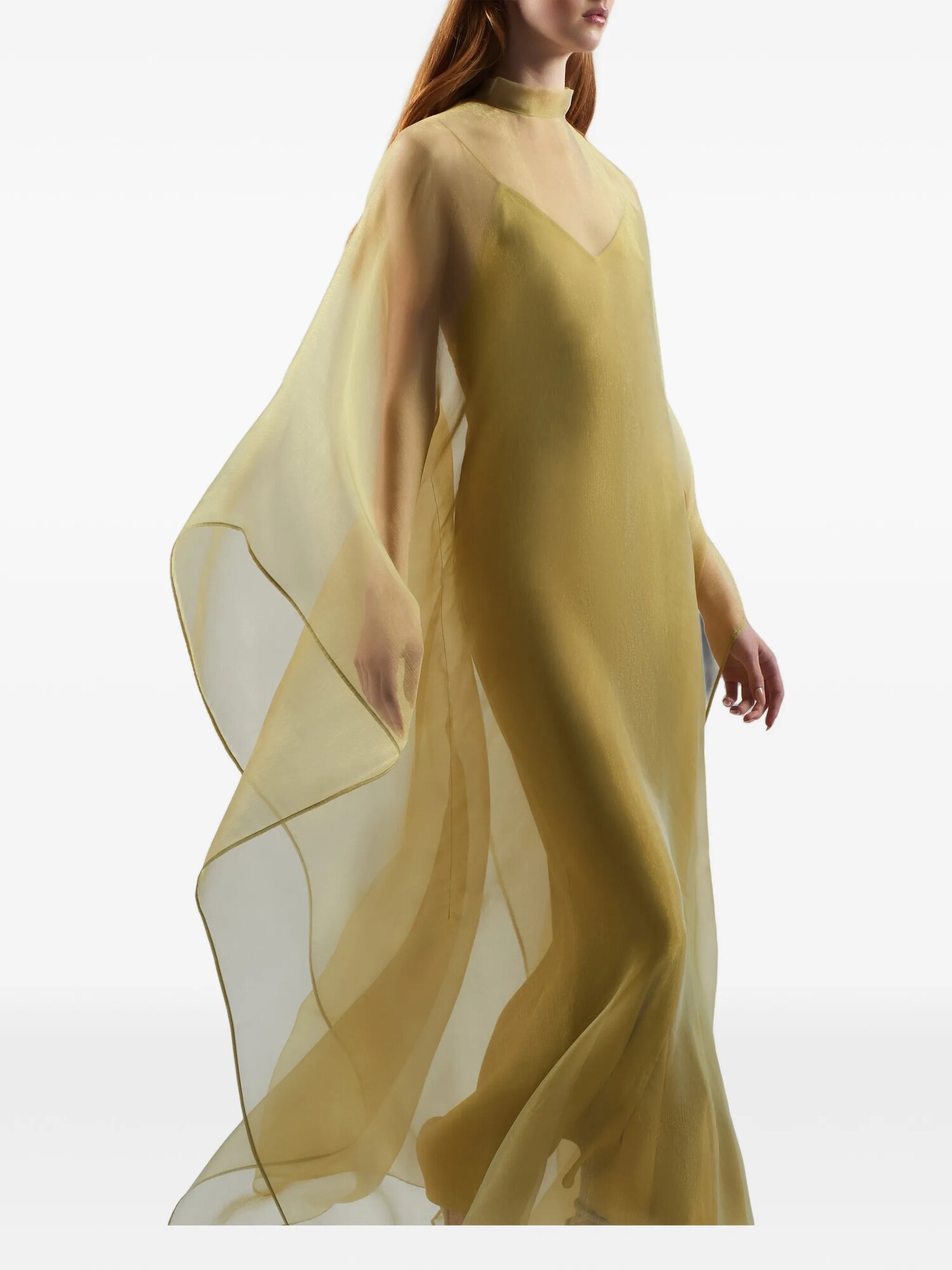 Платье TALLER MARMO Sphinx kaftan maxi dress, размер 36, светло-желтый — фото 1