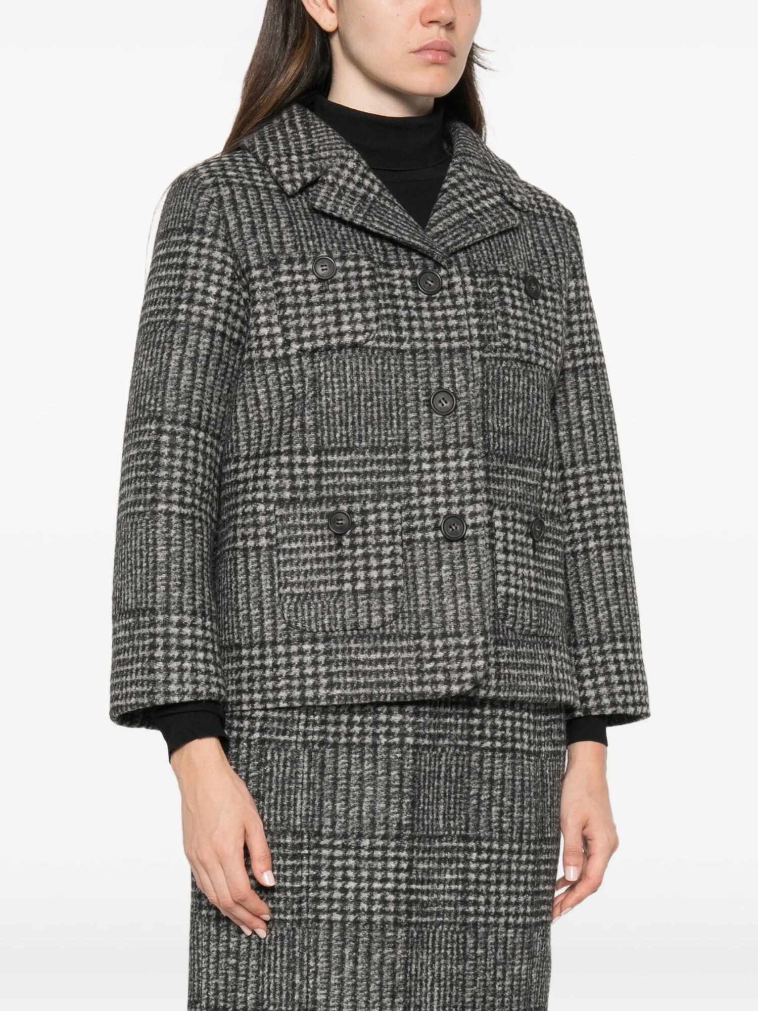 Куртка N° 21 Check-pattern notched-lapels jacket, размер 38 — фото 1