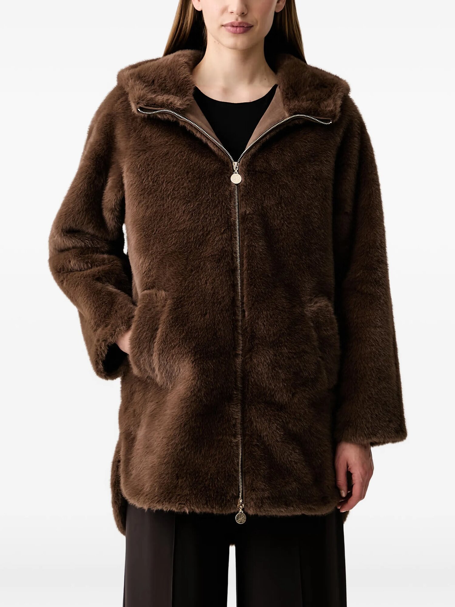 Куртка Faux-fur hooded jacket