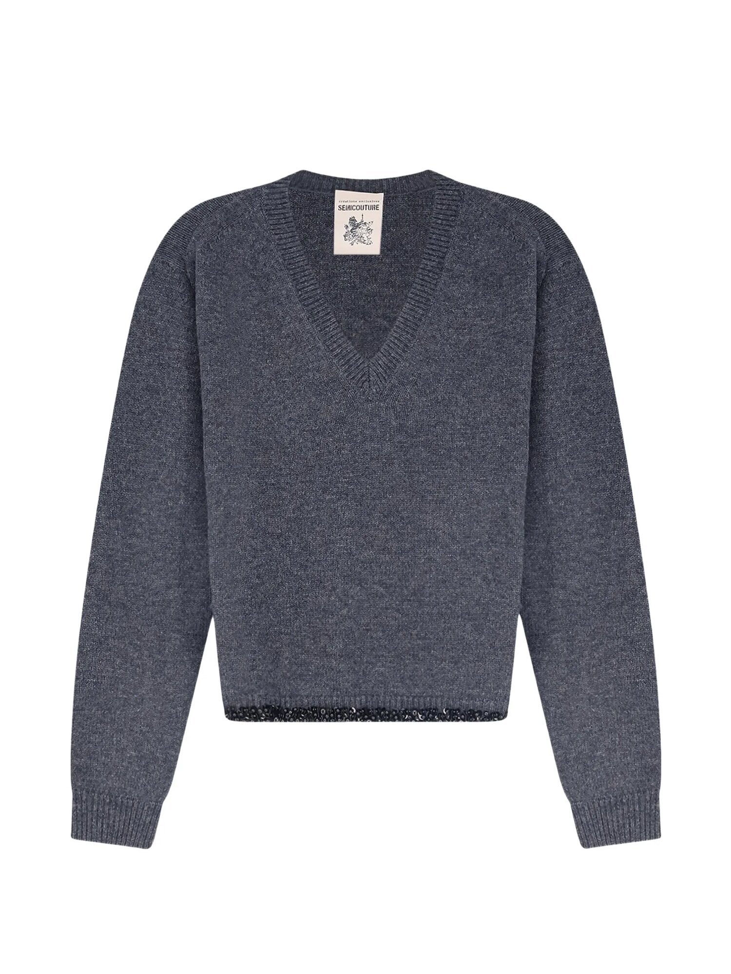 Свитер Celia sequin-embellished V-neck sweater