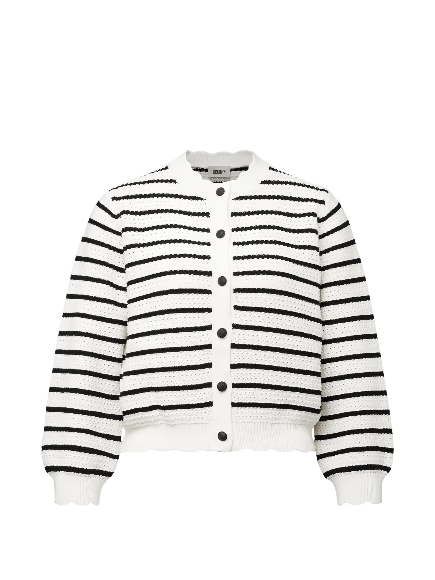Кардиган Francy striped scalloped-edge cardigan