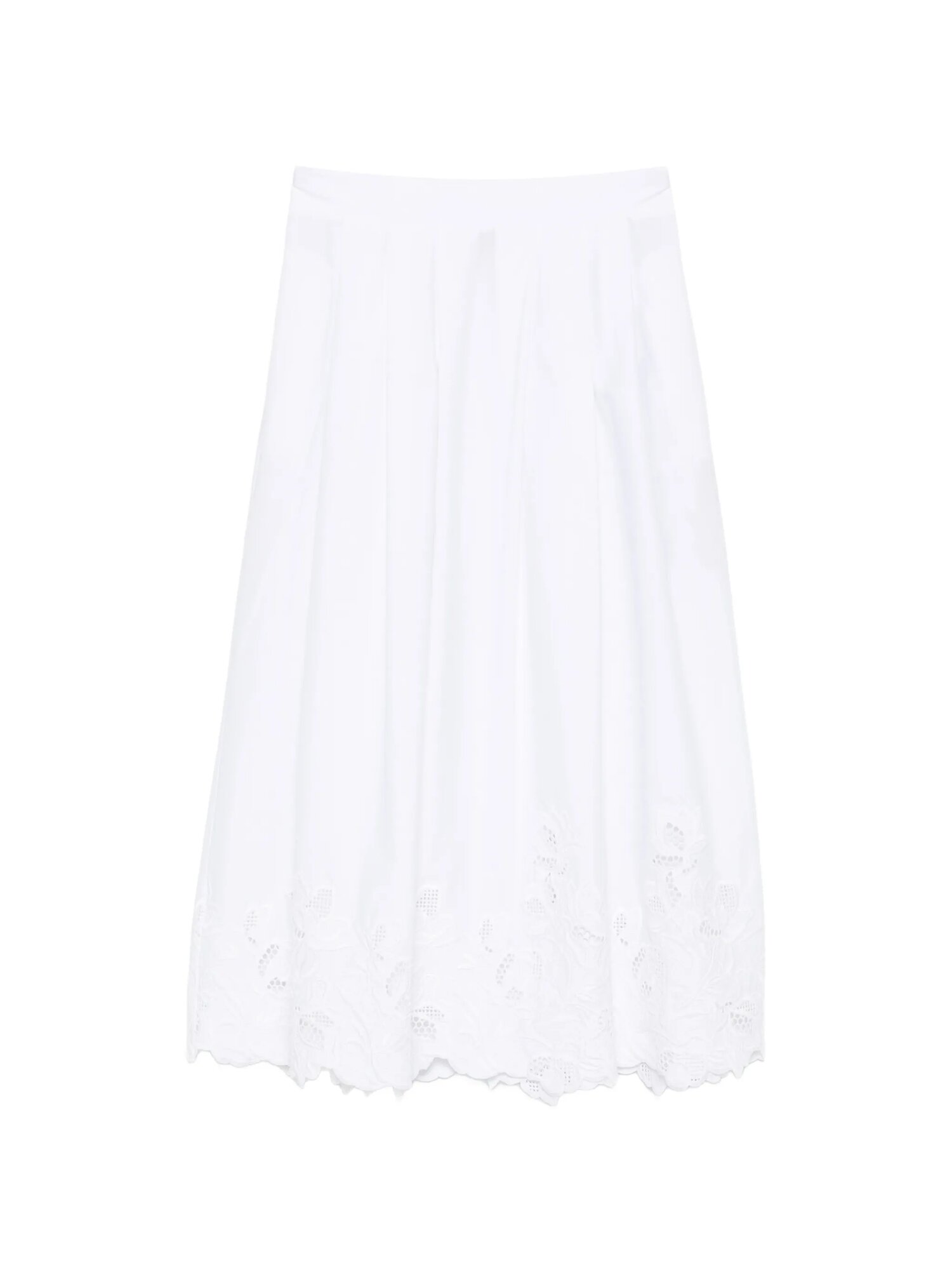 Юбка Ermanno Scervino Broderie-anglaise pleated midi skirt