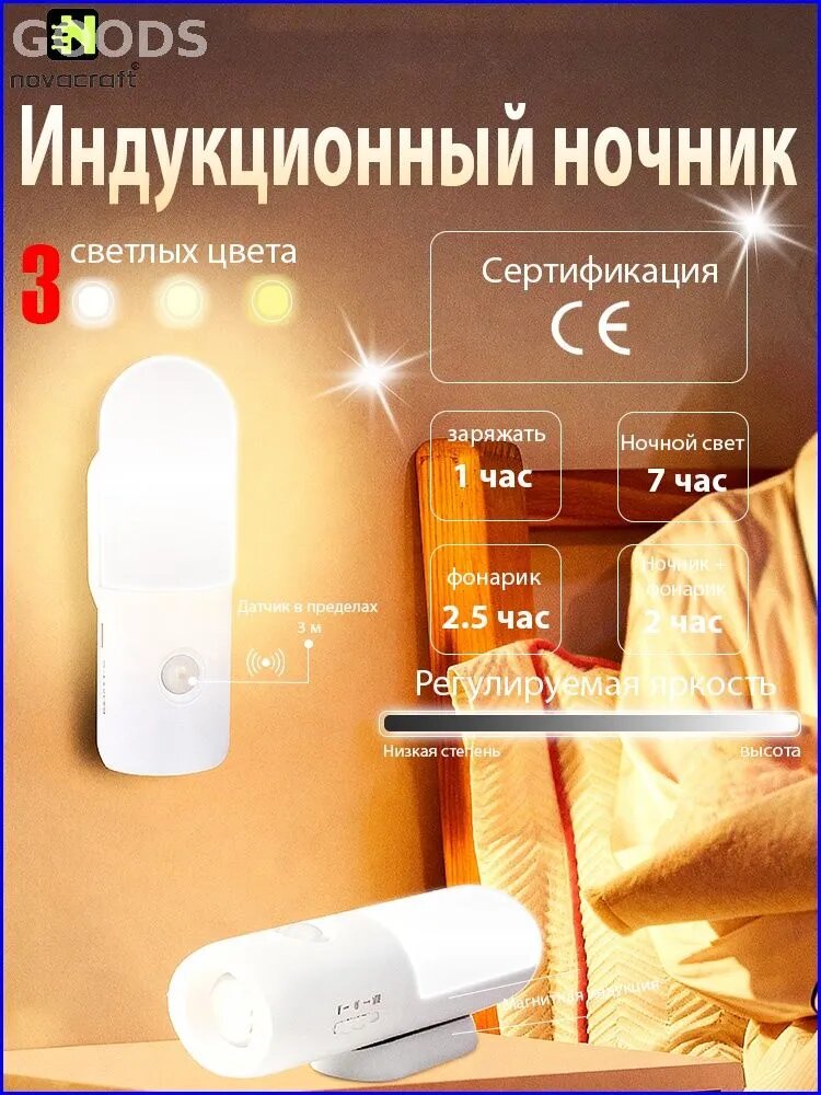 NOVACRAFT Настенный светильник, 3 Вт