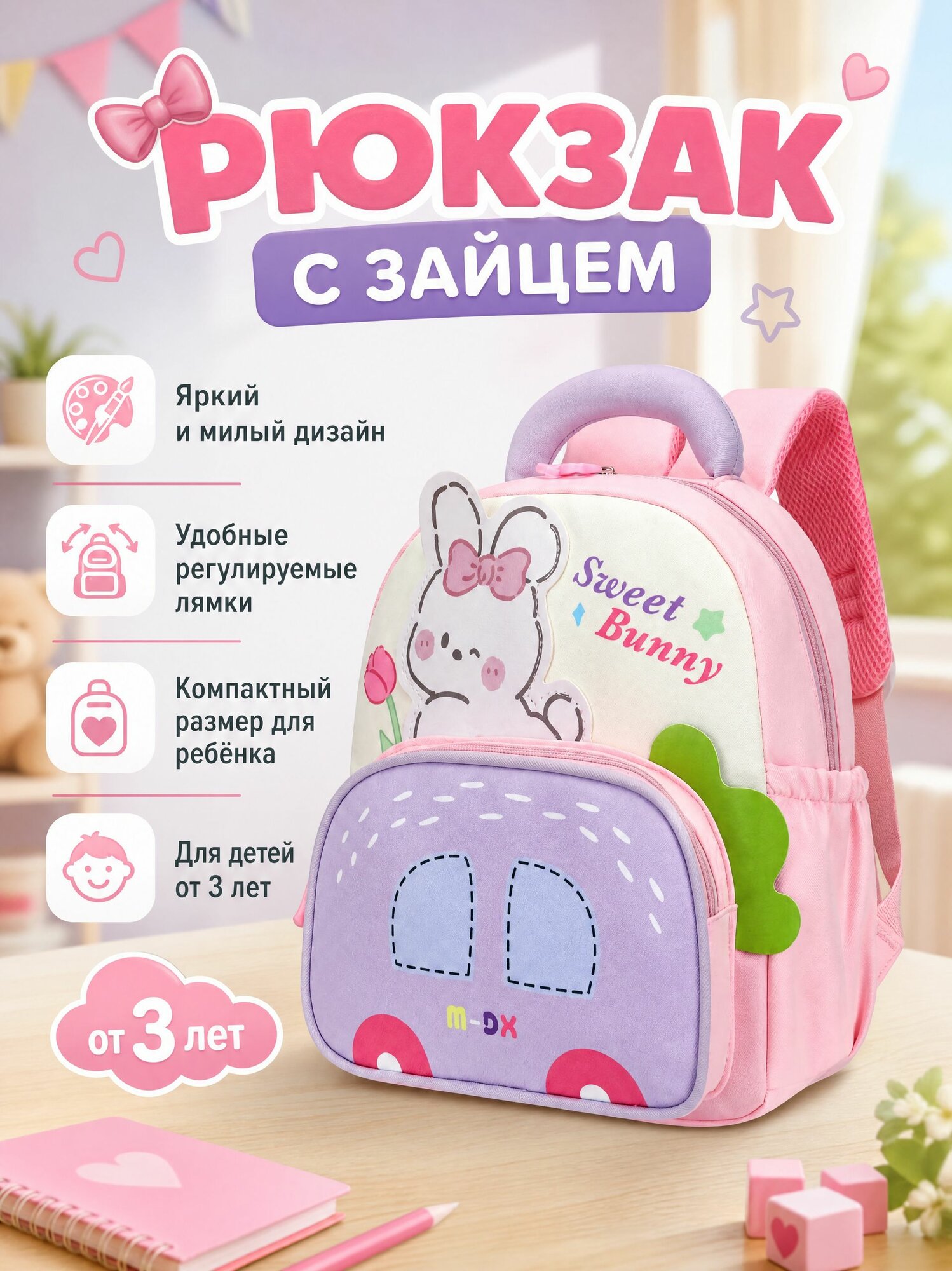 Детский Рюкзак AIYIMAN марсала 119371-5