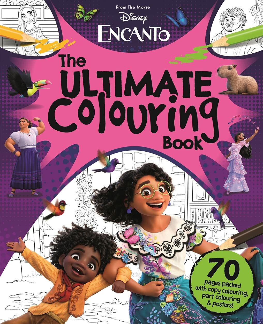 Книга-раскраска Disney Encanto: The Ultimate Colouring Book. Детская раскраска на английском языке. 72 страницы