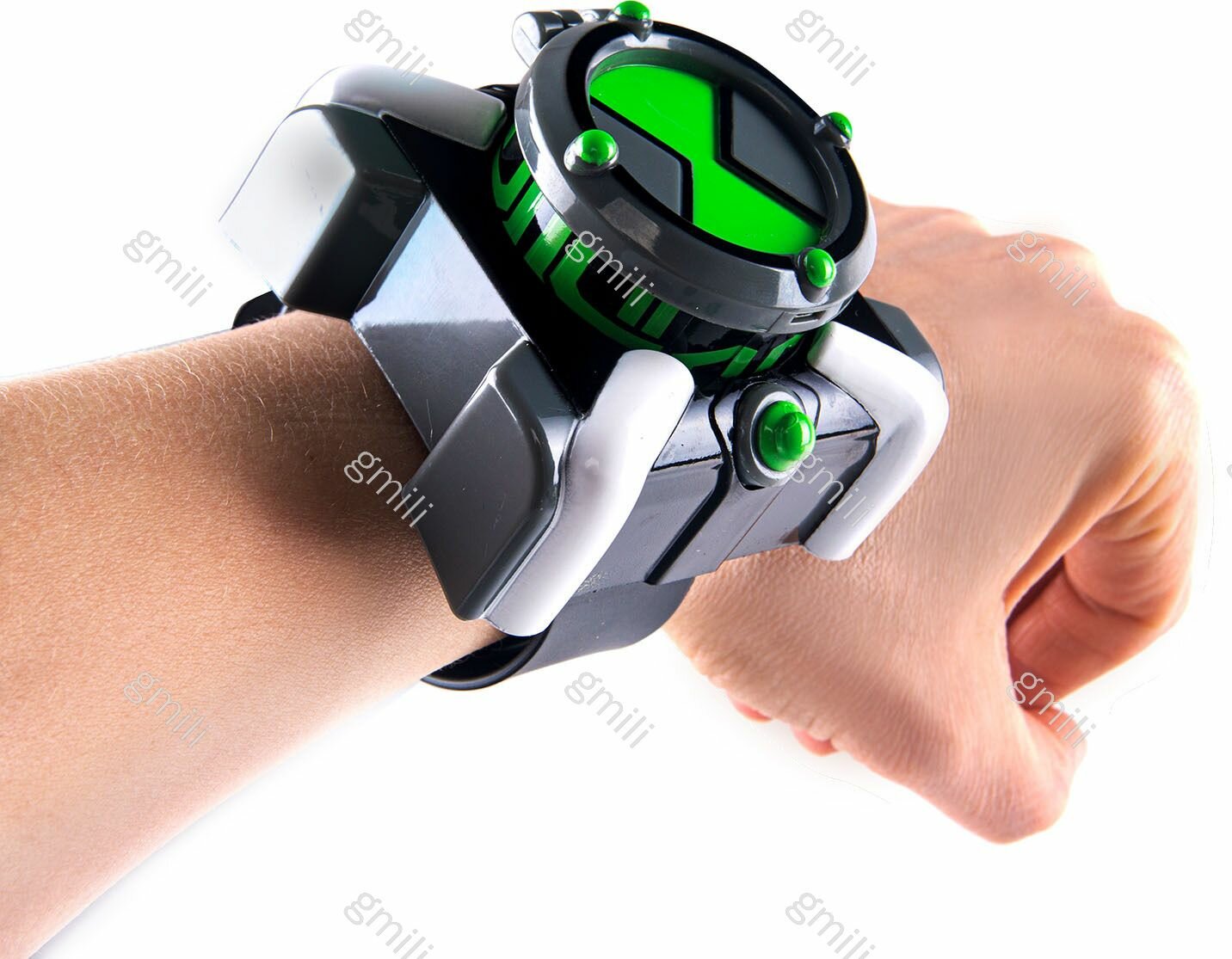 Игровой подарочный набор Ben 10 часы Омнитрикс дискомет + 3 мини-фигурки: Водохлёст, Жук, Гуманоид , Бен 10, 76938 подарок мальчику игрушечные часы набор фигурок