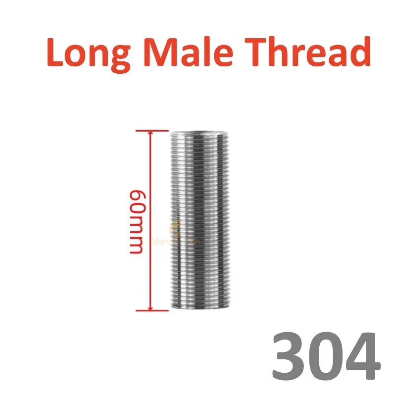 Фитинги для труб из нержавеющей стали 304 G1l2 BSP DN15, 60mm