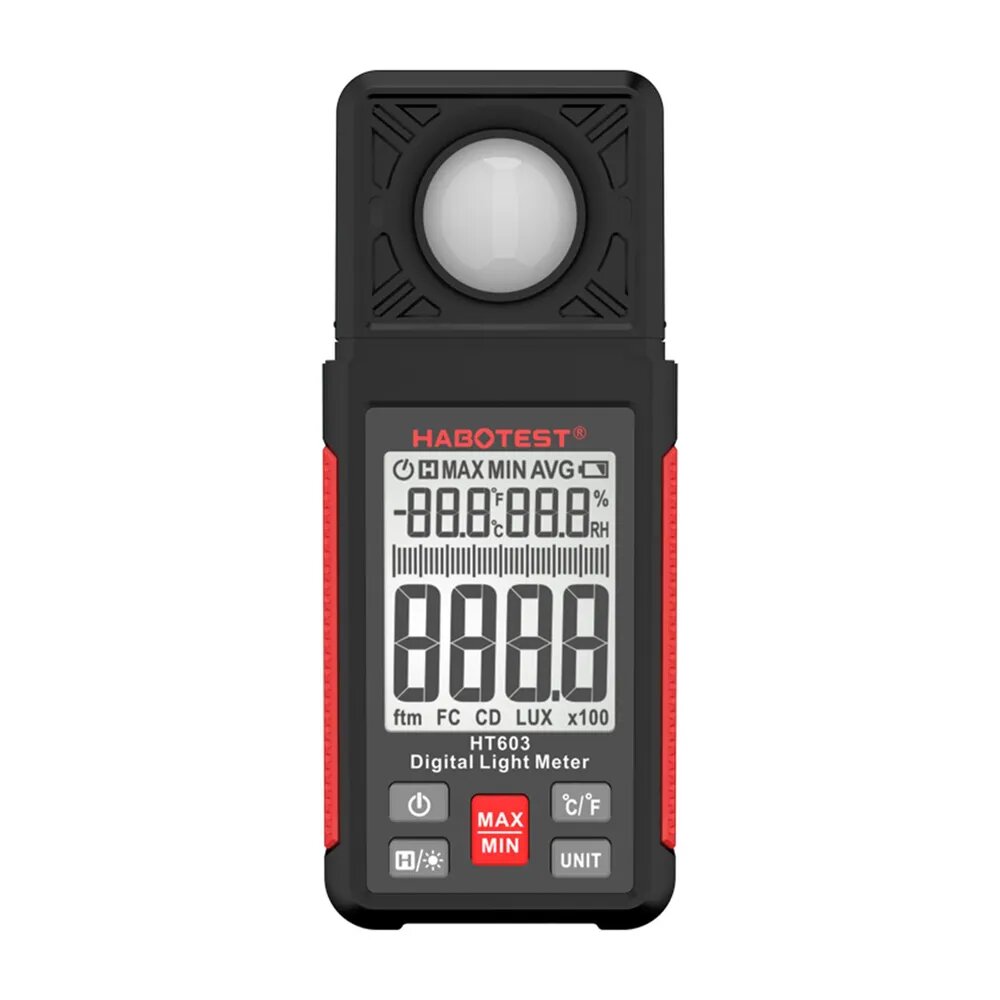 HABOTEST HT603 Цифровой люксметр Измеритель освещенности 200 000 люкс Цифровой