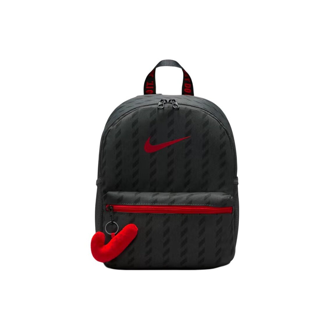 Сумка NIKE JDI, фактура стеганая, чёрно-красный