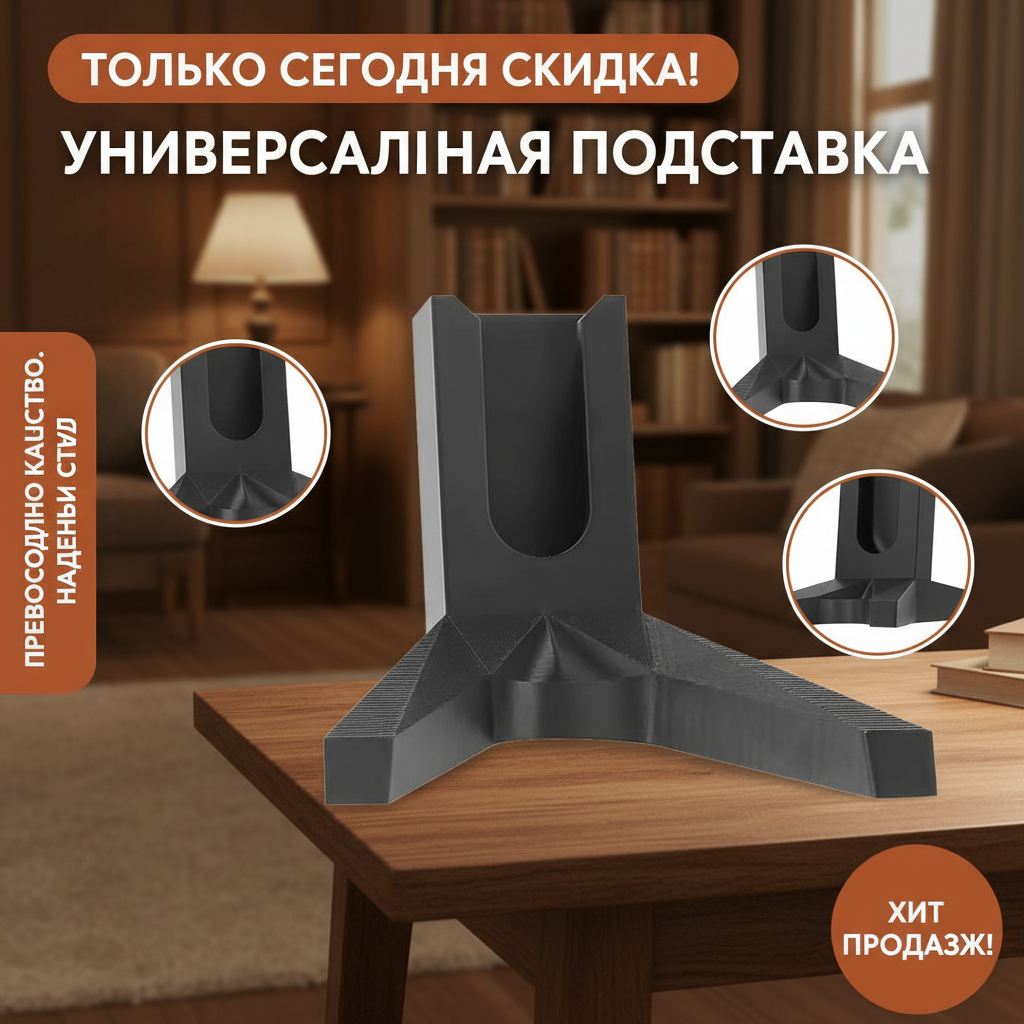 Упор для велосипеда черный телескопический