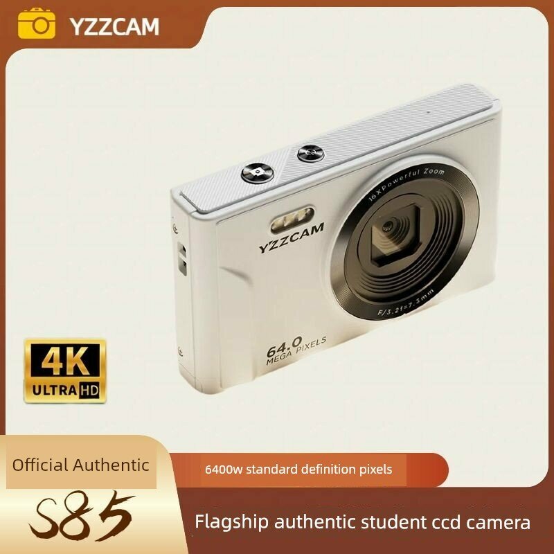 Цифровая камера YZZCAM S85 с 6400W/4K сенсором, 4 стилями фильтров, батареей 700 мАч, картой памяти 64 ГБ — хранит