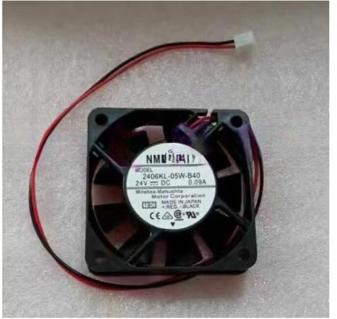 NMB 2406KL-05W-B40 DC24V 0.09A 60 60 15 мм 2-проводной осевой вентилятор -
