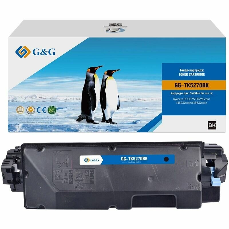 Картридж TK-5270BK для KYOCERA ECOSYS P6230cdn G&G черный