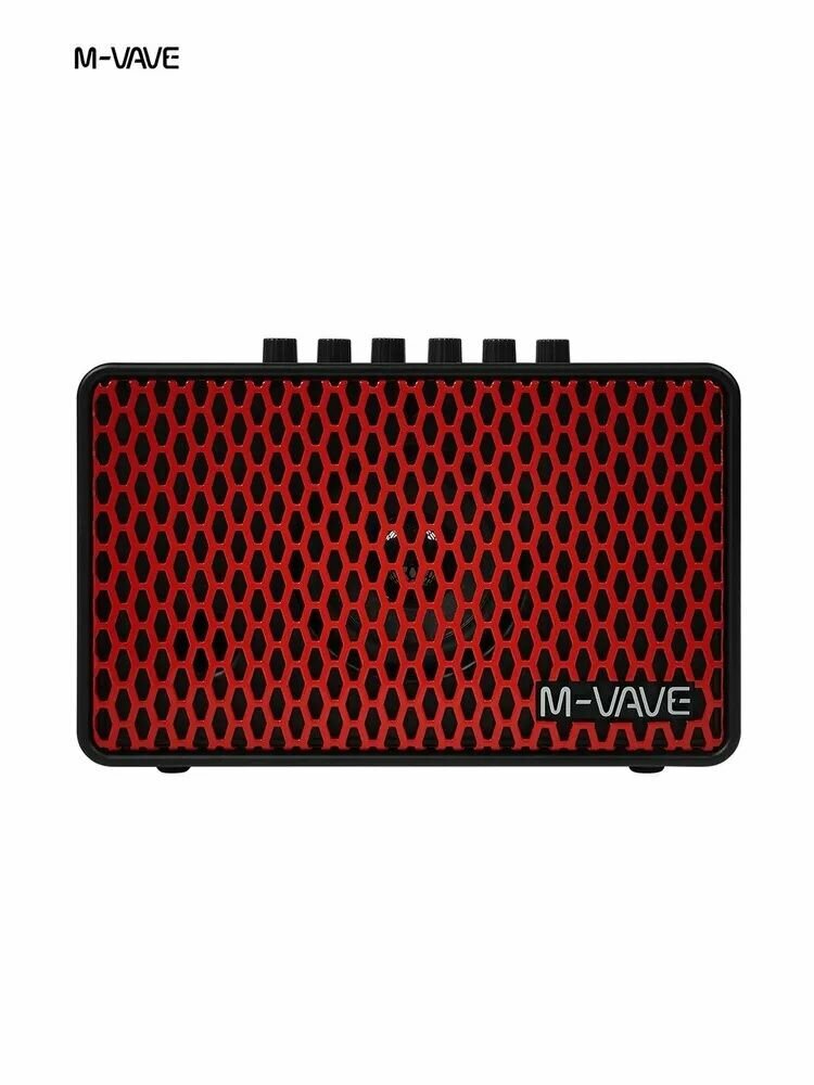 M-VAVE SP100 10W Портативный динамик для электрогитары, 6 имитационных эффектов, встроенный аккумулятор красн