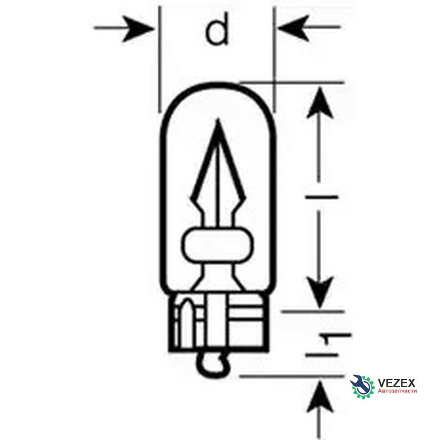 OSRAM 2821 Лампа W3W 12V 3W W2.1x9.5d ORIGINAL LINE качество оригинальной з/ч (ОЕМ) 1 шт.