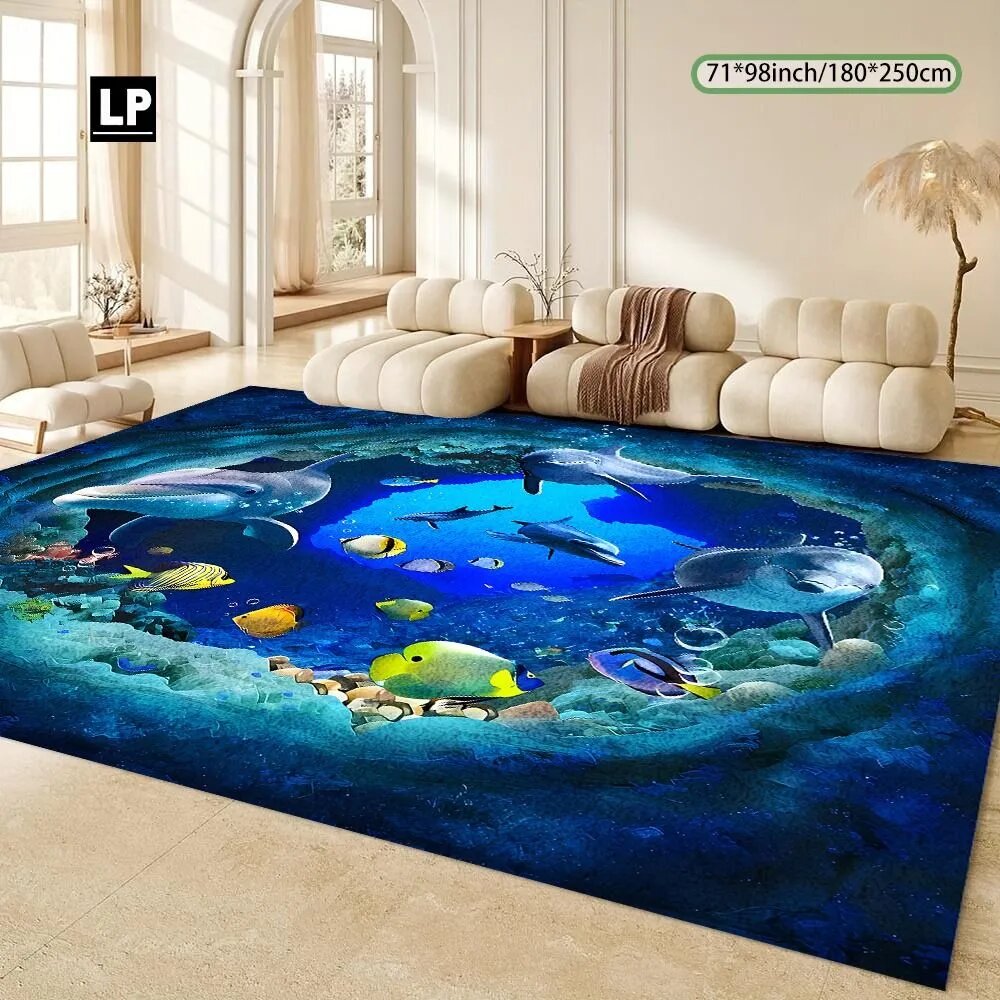 Ковер 50x80 см, 3D-эффект, Животные, Ар-деко, Минимализм, Китай — фото 1