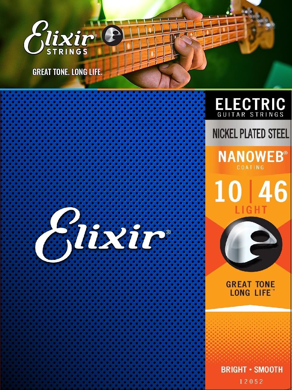 Cтруны для электрогитары Elixir 12052 Nanoweb Nickel Plated Steel (10-46)