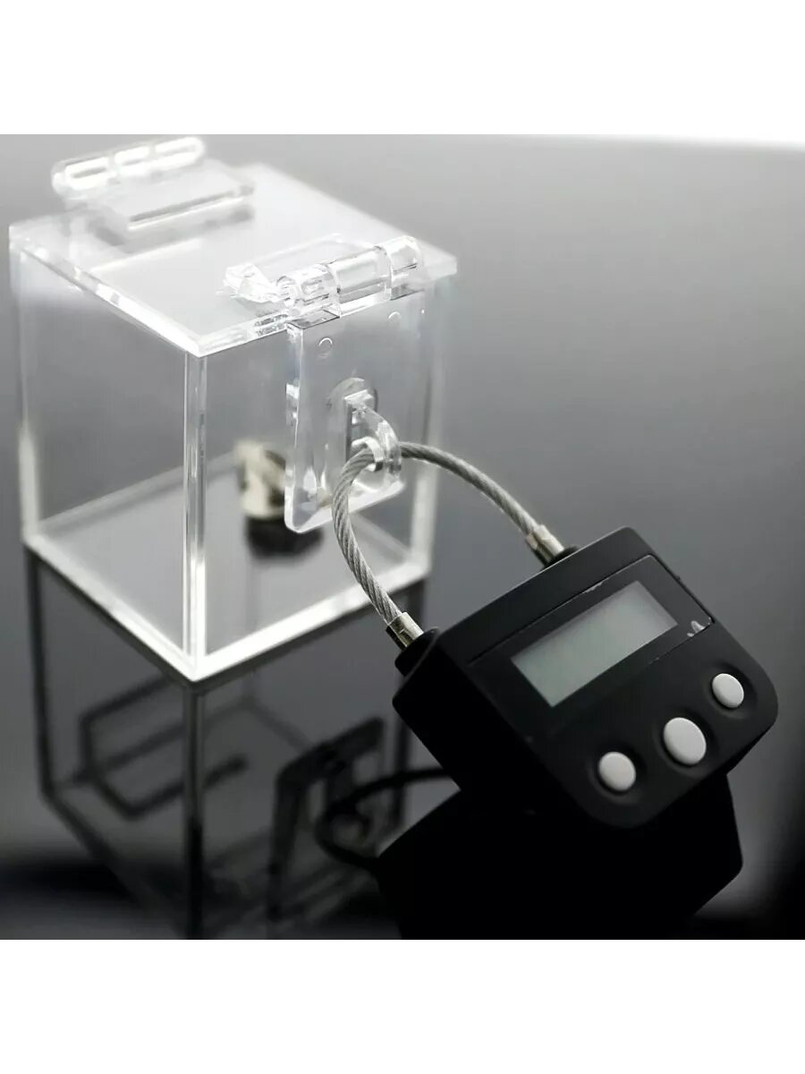 Электронный замок, с таймером, пластиковый корпус, черный цвет