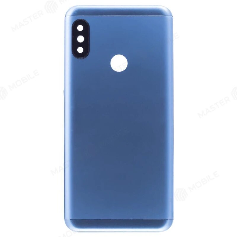 Задняя крышка для Xiaomi Mi A2 Lite (M1805D1SG) / Redmi 6 Pro (голубой) (в сборе со стеклом камеры)