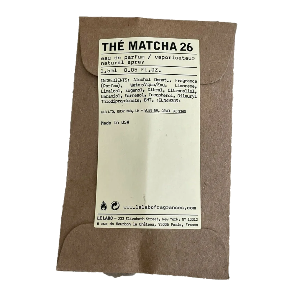 Сэмпл парфюмерной воды Le Labo The Matcha 26 0.75 мл / Ле Лабо Матча 26 для женщин и мужчин