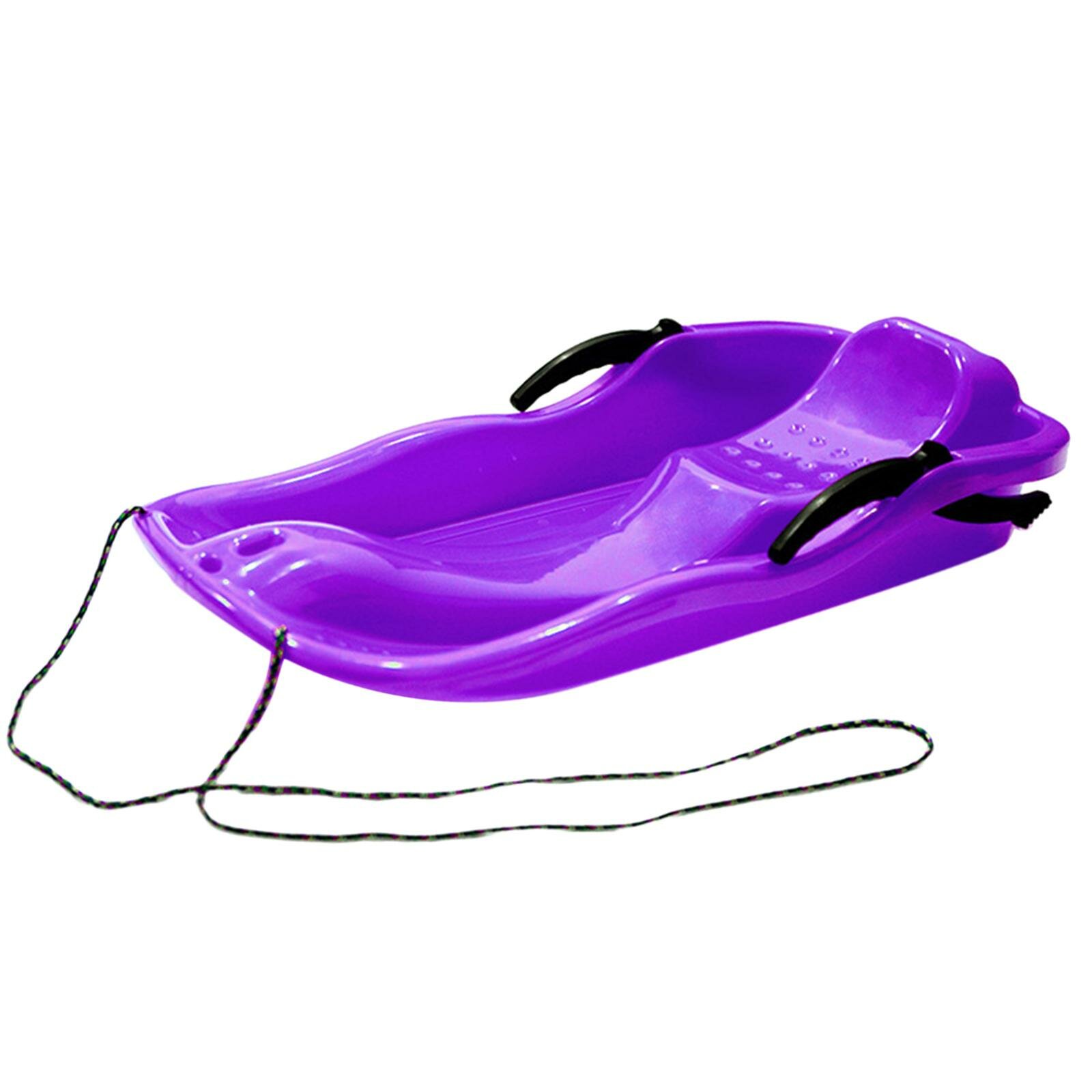Сноуборд, санки, веревка, ручки, тормоза, Snow Sledge Master для зимних прогулок на открытом воздухе, фиолетовый.
