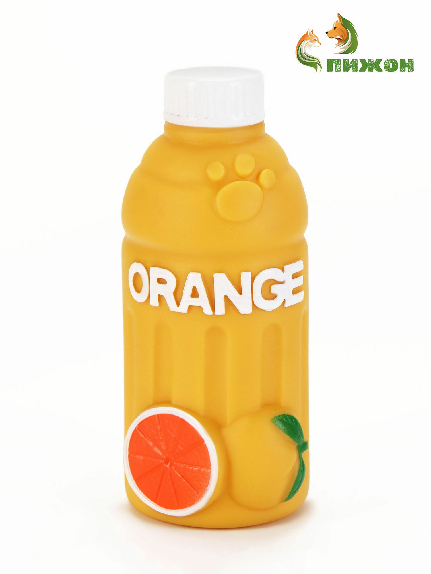 Игрушка для собак Orange, 13 см, пищащая, латекс, жёлтая, размер упаковки: 5 x 6 x 12.5 см.