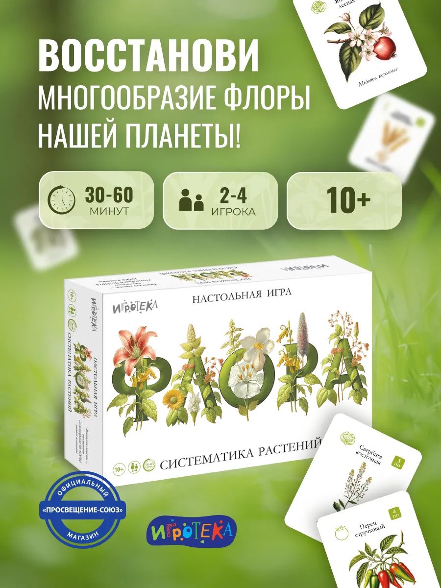 Флора. Систематика растений. Настольная игра для детей от 10 лет