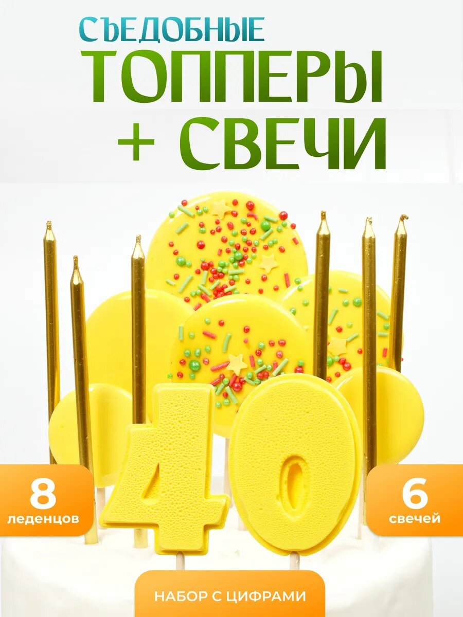 Топпер на торт 40 лет