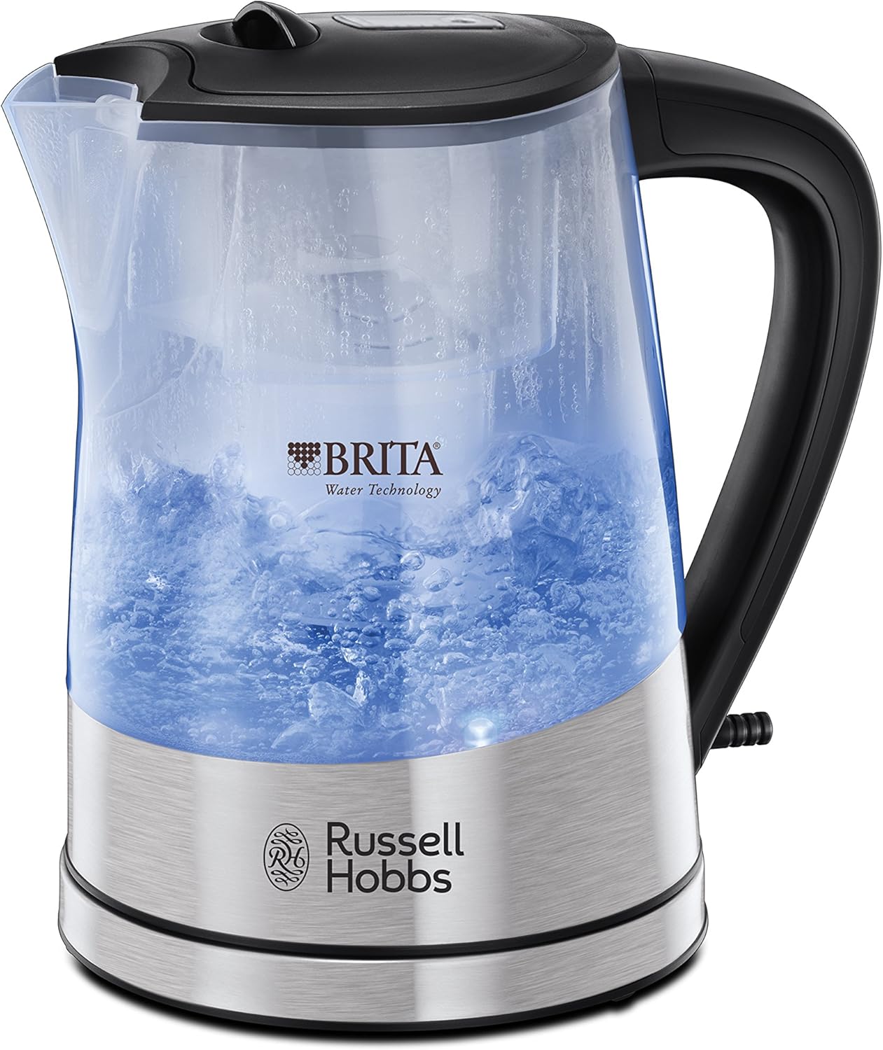 Электрический чайник Russell Hobbs, сменный фильтр BRITA, 1 л, 2200 Вт, серебристый, Purity 22850-70