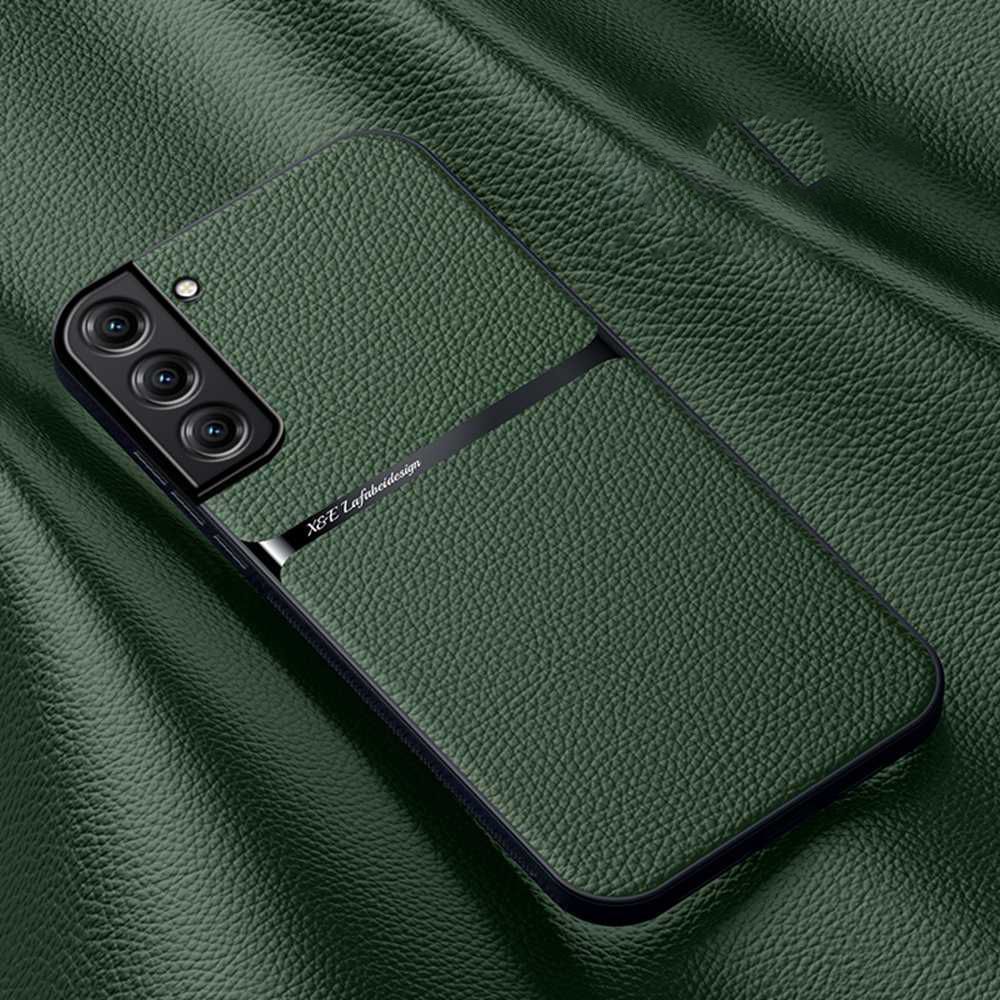 Кожаный чехол для Samsung Galaxy S21 FE/S21FE, Магнитная ударопрочная задняя крышка на Самсунг Галакси С21 ФЕ