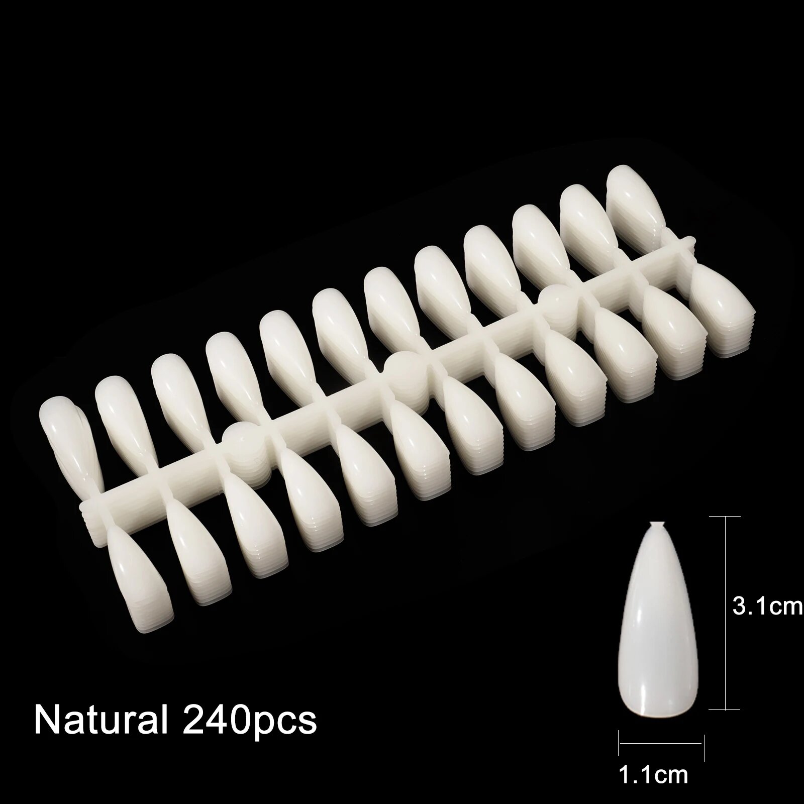 240 шт. Типсы для демонстрации ногтей натуральный цвет поддельные акриловые Типсы для ногтей для практики дизайна дисплей книга плоская задняя овальная Накладка для ногтей