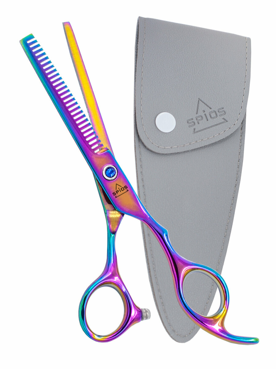 Филировочные ножницы Spios, для парикмахерских, нержавеющая сталь, длина 16.5 см