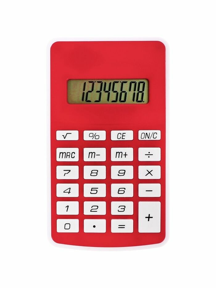 Калькулятор КНР карманный, 08-разрядный, 5828 корпус, красный