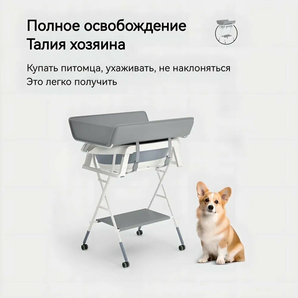 Складная ванночка для купания, ванна для груминга собак, Прямой дренаж