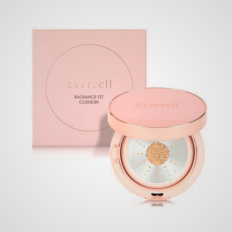 Кушон для тона кожи с матирующим эффектом (+сменный блок) 2x12 гр EVERCELL Radiance Fit Cushion Кушон 2х12 гр