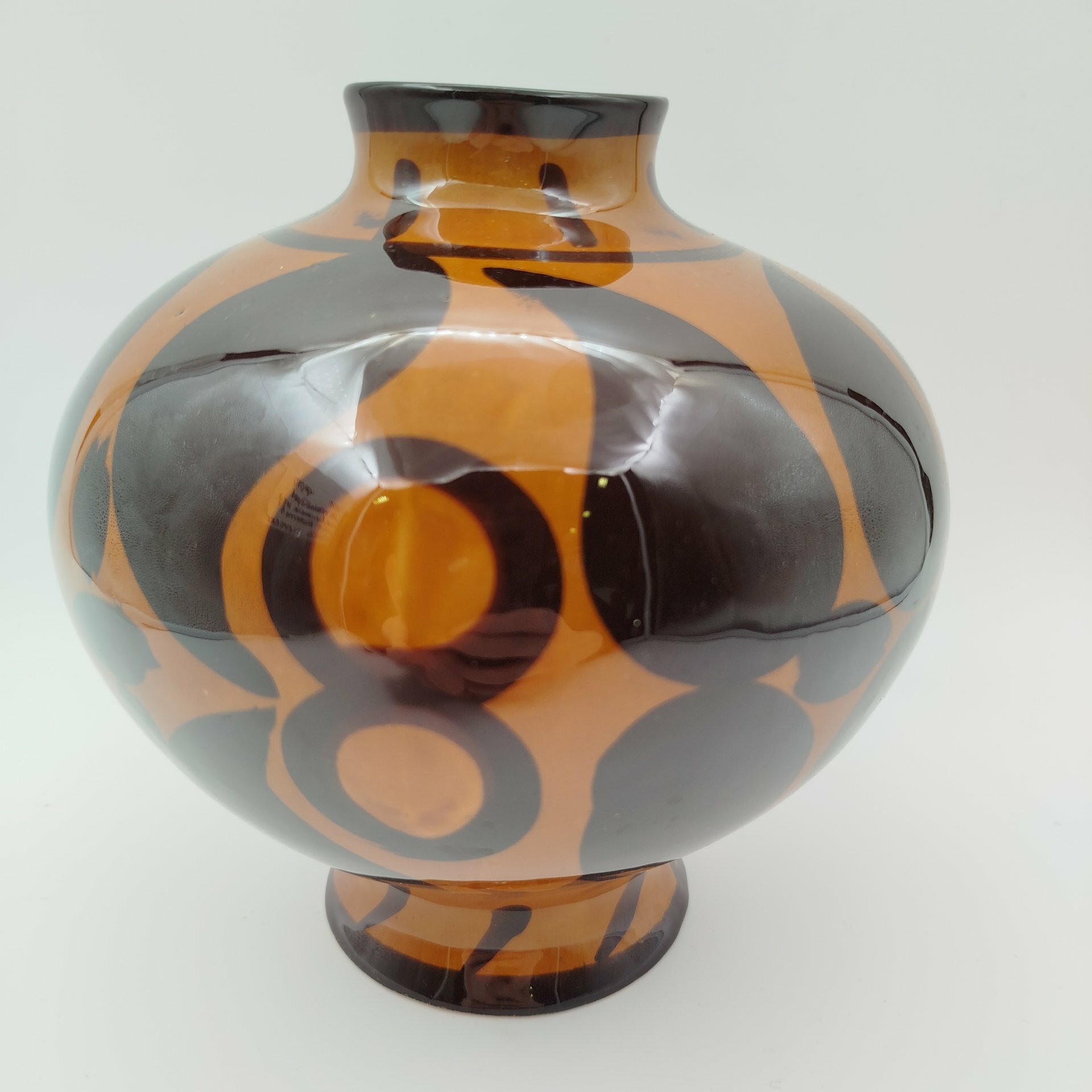 Ваза с цветочным декором, керамика, роспись, СССР, 1970-1990 гг.