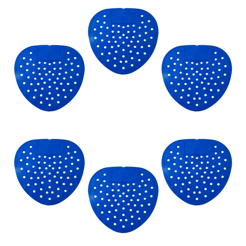 6 штук брызгозащищенных прокладок-дезодорантов для мужского писсуара-синий