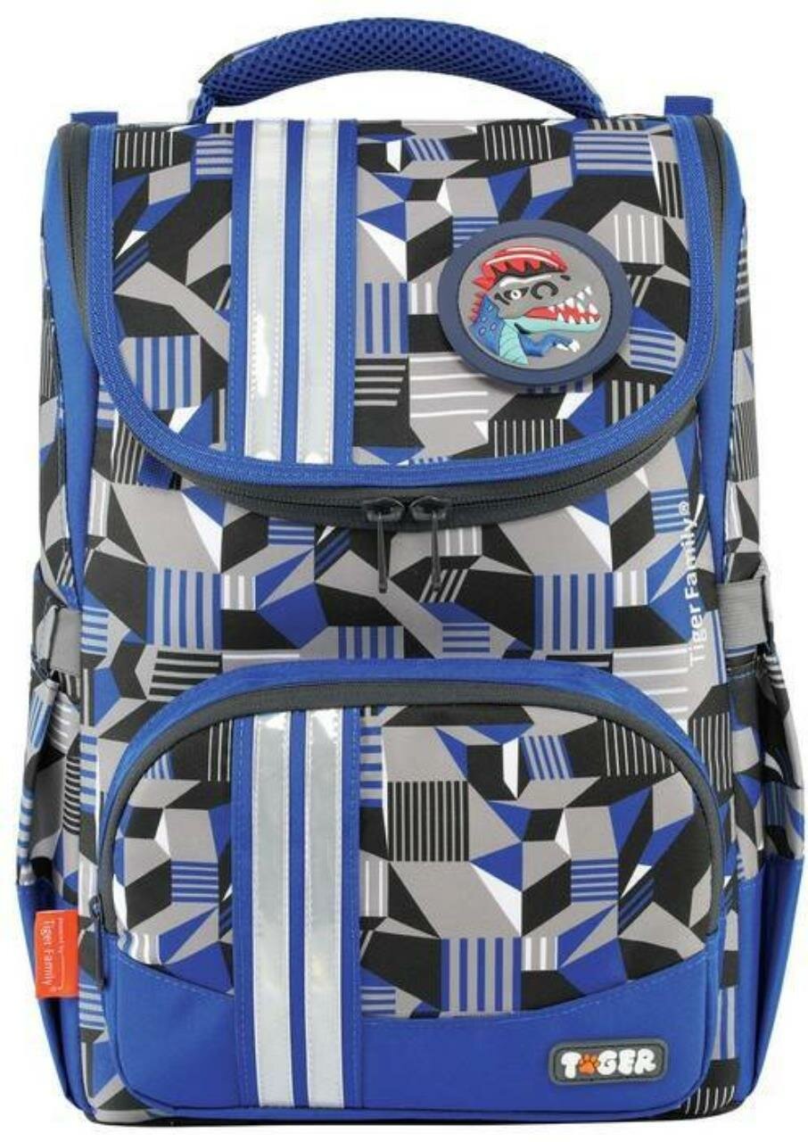 Ранец, TIGER FAMILY электролит, жесткий каркас, 18 л, анатомическая спинка, 39х31х23 см, ткань, молния